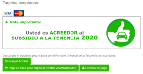 Pago en línea de Tenencia CDMX