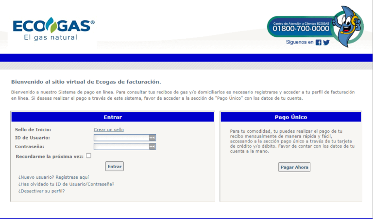 ¿Cómo pagar Recibo Ecogas en línea?