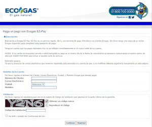 ¿Cómo pagar Recibo Ecogas en línea?