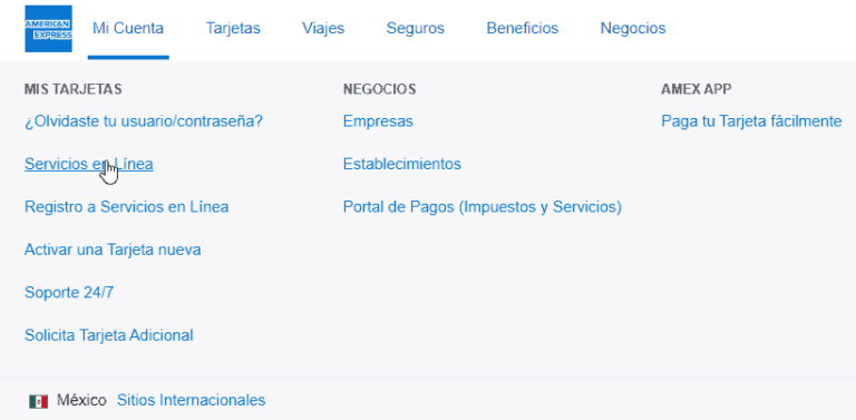 Cómo pagar tarjeta American express en línea
