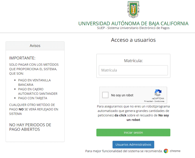 Pagos UABC en línea. SUEP. 2025.